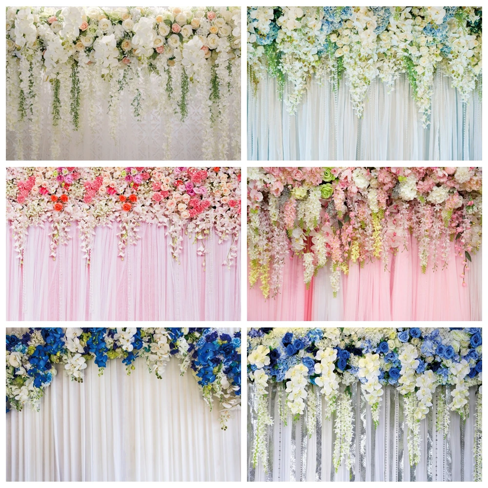 Flower-Curtain-Wedding-Scene-Backdrop-Floral-Wall-Bridal-Shower ...