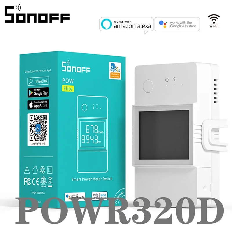 Interruttore di Alimentazione WiFi SONOFF Pow Elite/Origin, Monitor ...