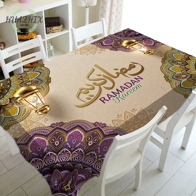 Ramadan-Crescent-Table-Cloth-Waterproof-Kitchen-Tablecloth-Eid-Home ...