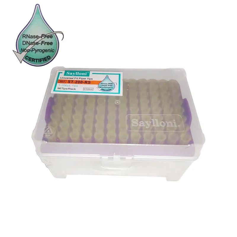96Pcs/box 200ul Universal 1-200ul Plastic Pipette Tips box + 96pcs ...
