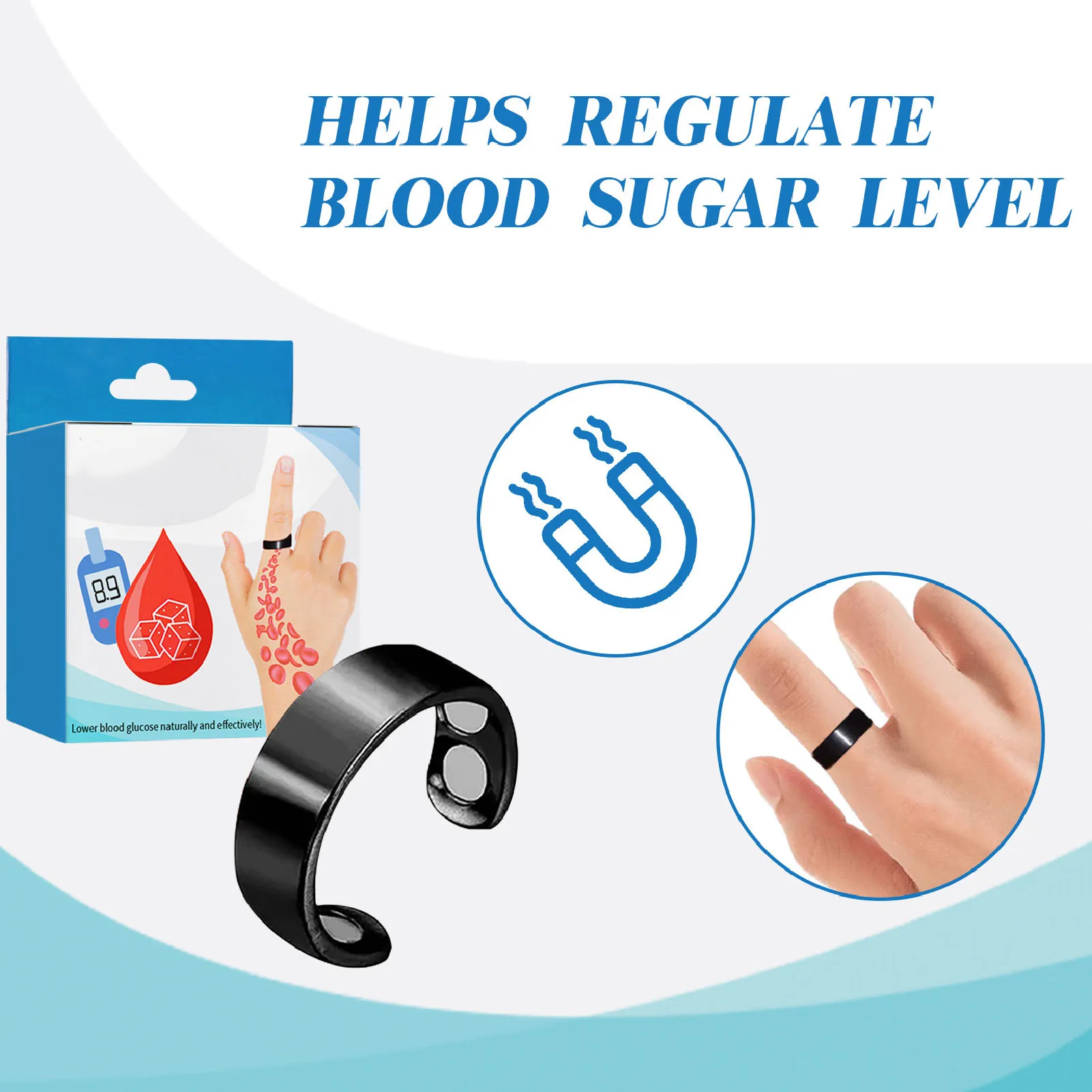 Blood-Sugar-Control-Ring-Diabetes-Monitor-Blood-Sugar-Balance-Magnetic ...