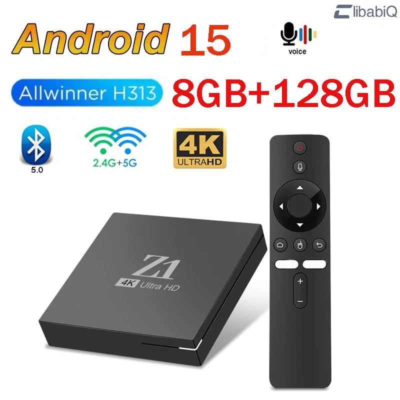 Z1 TV Box Smart HD 4K Allwinner H313 Quad Core 8GB 128GB Media Player ...