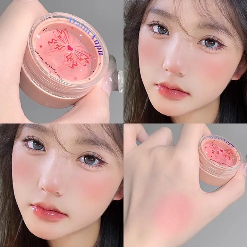 Brighten-Face-Blush-Palette-White-Milk-Pink-Cheek-Tint-Makeup-Blusher ...