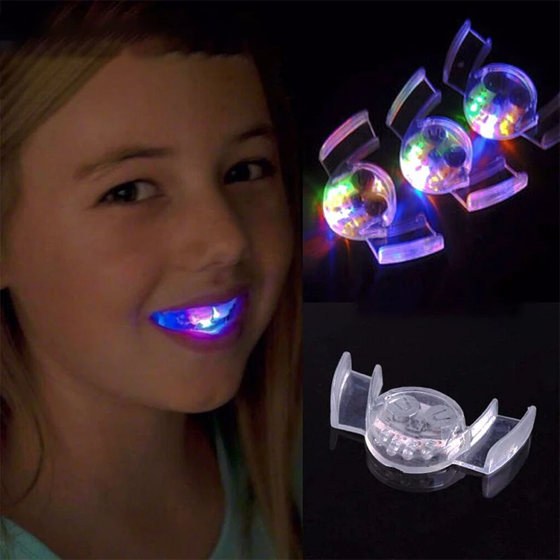 5-10pcsLED-Light-Up-Mouth-Braces-Piece-Glow-Teeth-Glow-LED-Teeth ...