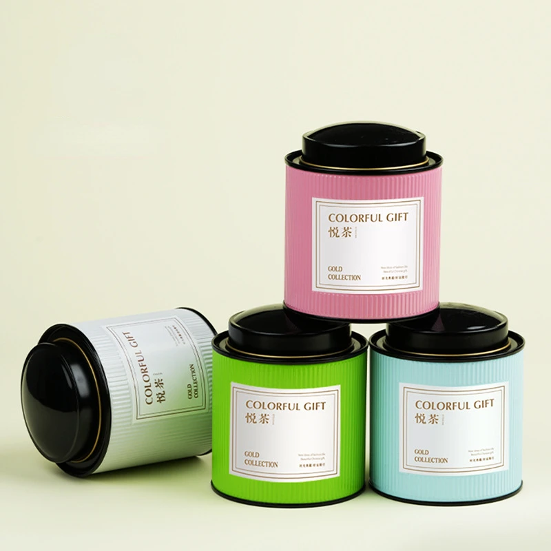 Tea Caddies Iron Tin Box | Tin Metal Box Tea 100ml | Metal Box Packages ...