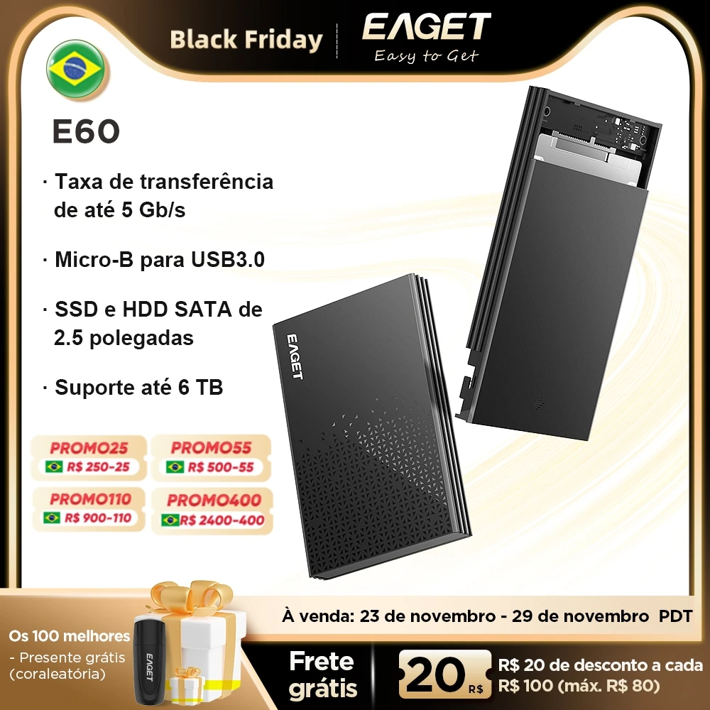 EAGET-HDD-Case-para-PC-port-til-SSD-Enclosure-Mobile-Hard-Drive-Cases ...