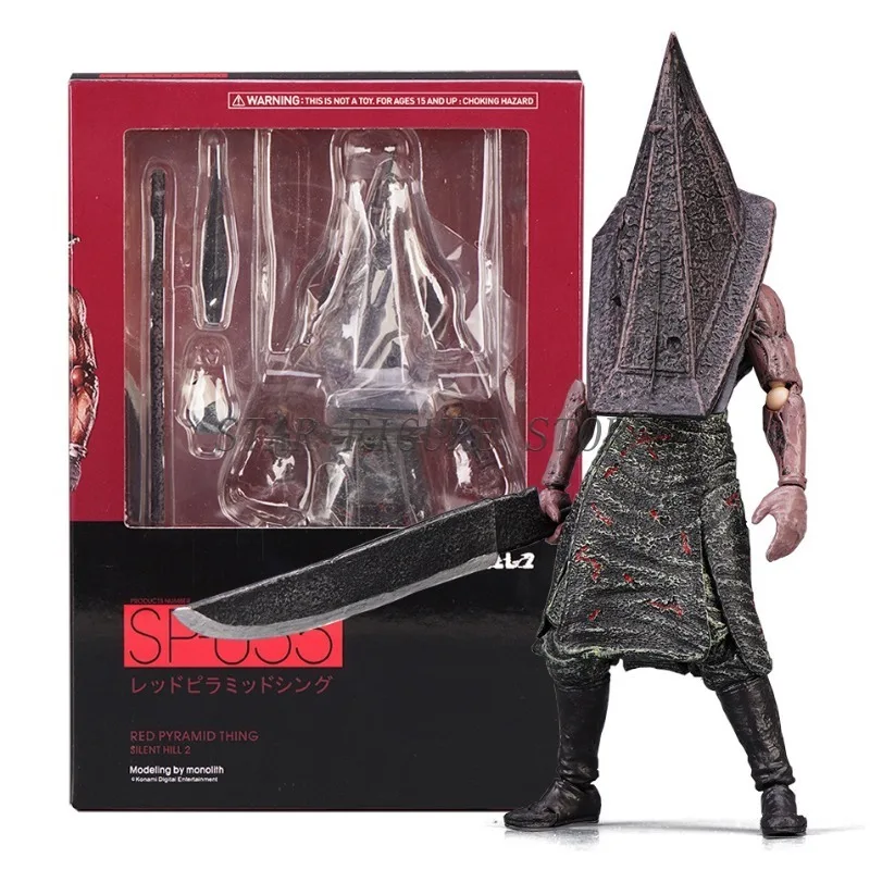 17cm-Silent-Hill-Action-Figure-Pyramid-Head-Red-Pyramid-Thing-Figurine ...