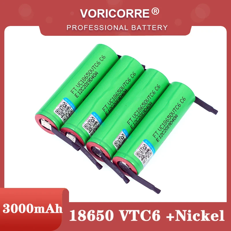 2022 VariCore VTC6 3.7V 3000mAh 18650 Li ion Rechargeable Battery 30A ...