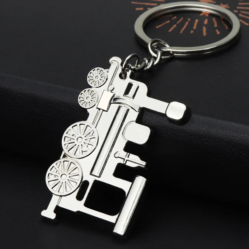 Creative-Steam-Train-Locomotive-Design-Metal-Keychain-Punk-Rock ...