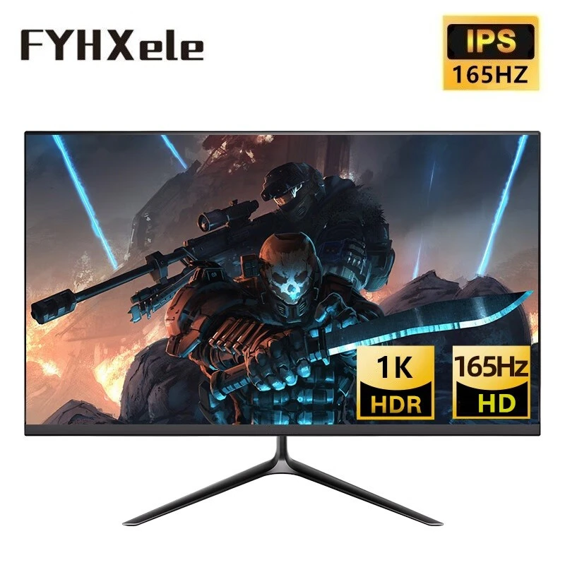 FYHXele 27inch Monitor FHD IPS Flat Gaming Display 165Hz 1ms GTG Support Adaptive Sync Free Sync ...