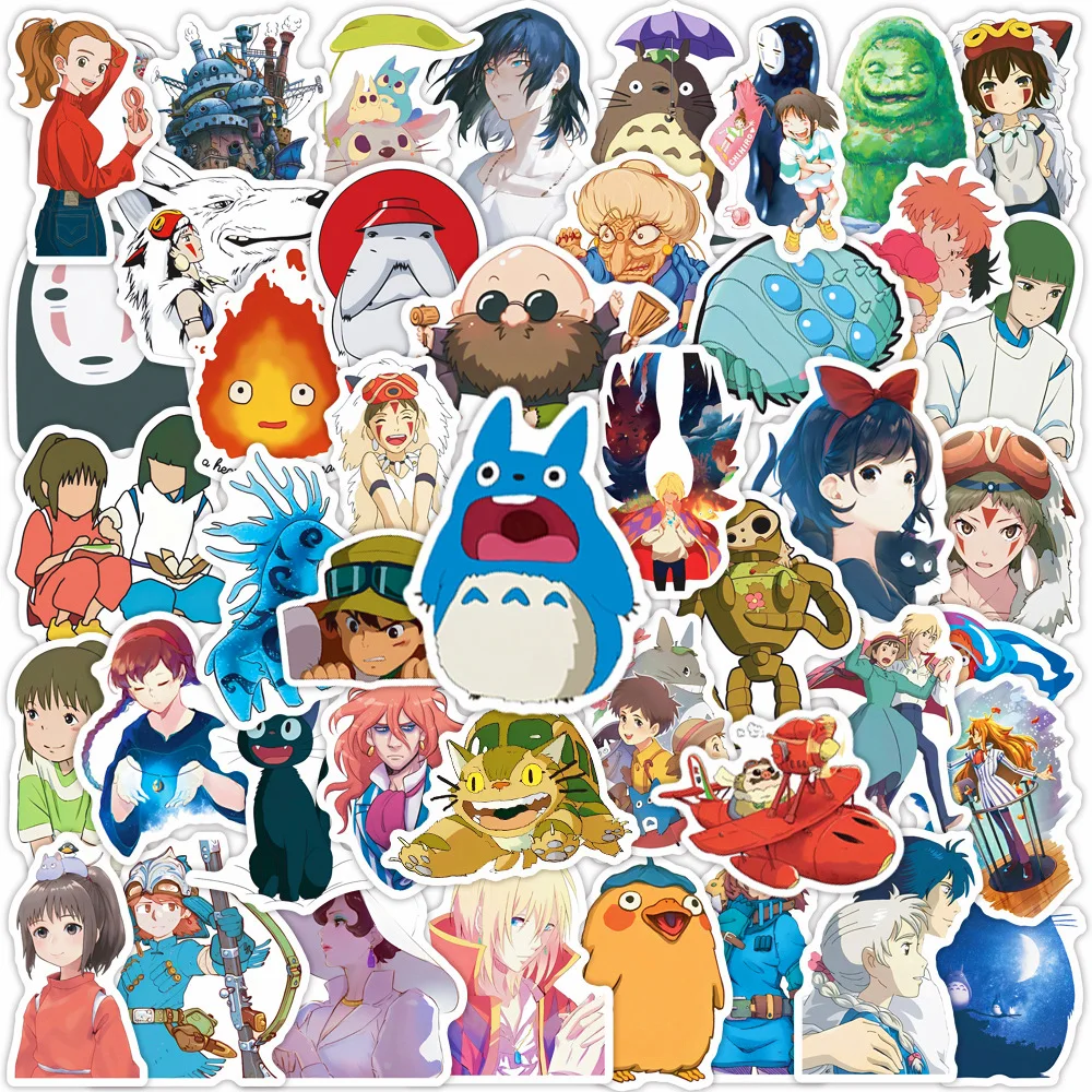 50pcs Hayao Miyazaki Anime Stickers Set Waterproof Durable for Laptops ...
