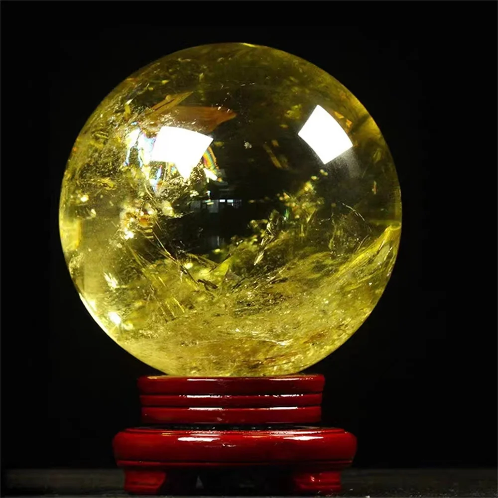 Top-Best-Natural-Yellow-Crystal-Ball-Quartz-Crystal-Mineral-Specimen ...