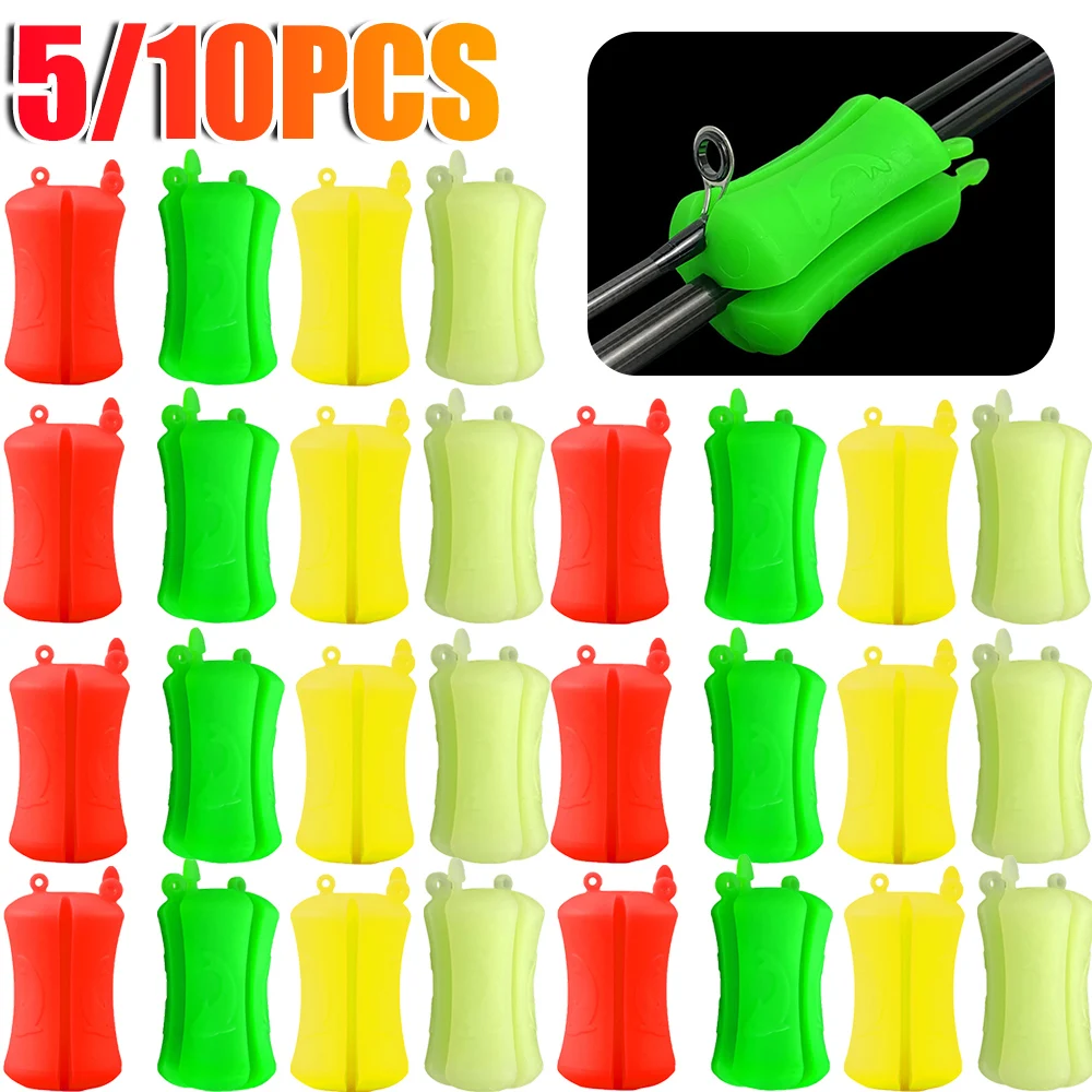 5/10pcs Silicone Fishing Rod Fixed Ball Rod Fishing Rod Pole Fastener ...