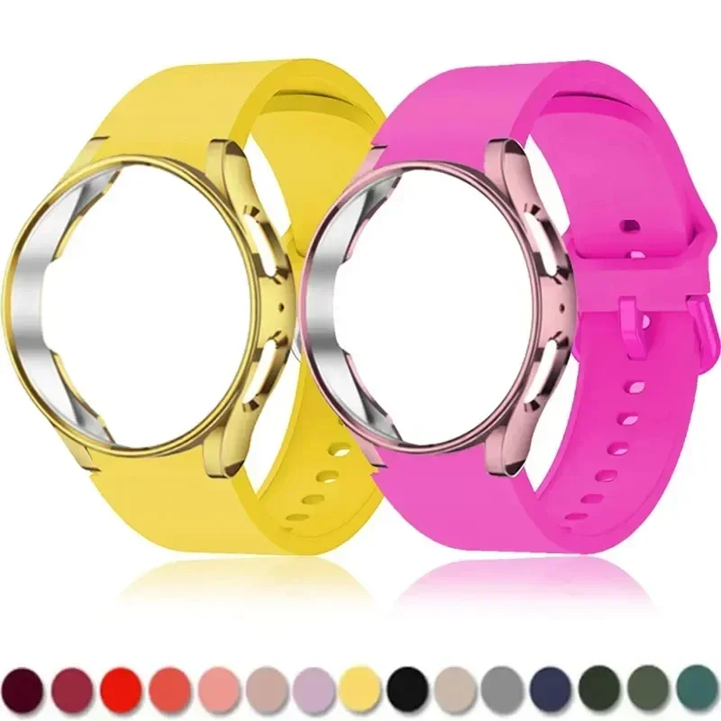 Case+band For Samsung Galaxy Watch 4/5/6 40mm 44mm Watchband Sport ...