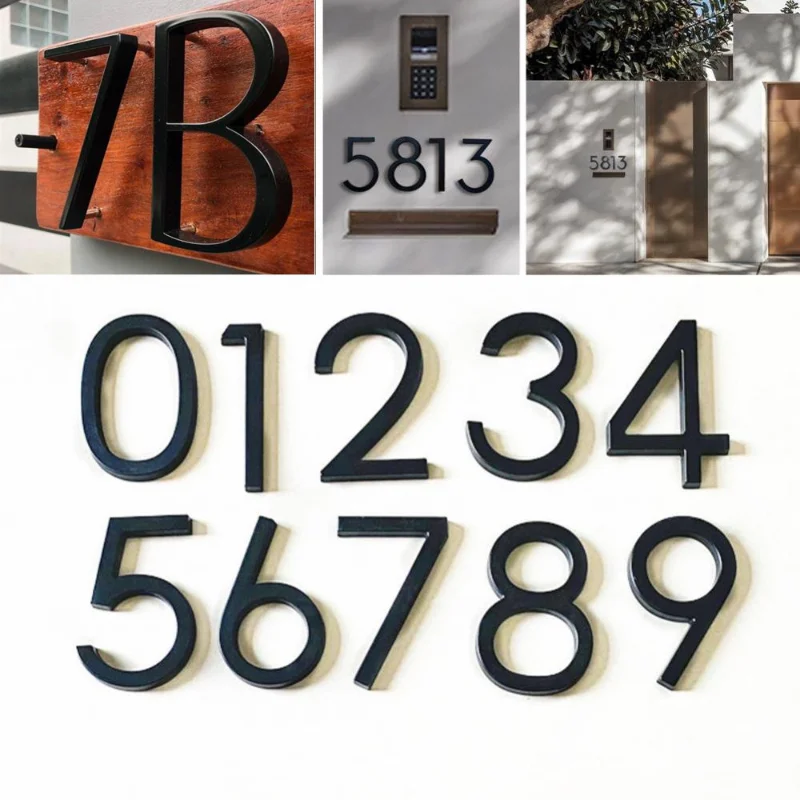 125mm-Floating-House-Number-Letters-Acrylic-Modern-Door-Sign-Digital-0 ...