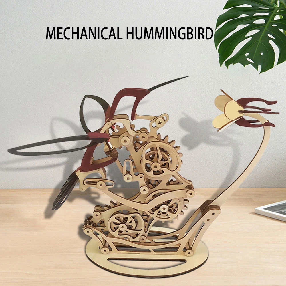 Wooden-Model-Mechanical-Hummingbird-Model-3D-Three-Dimensional ...