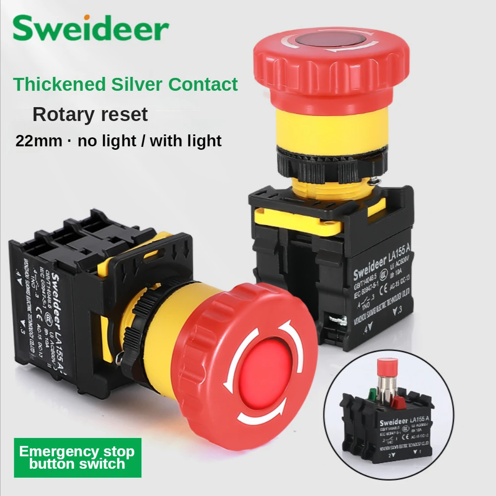 22mm-Mushroom-Emergency-Stop-Button-Switch-with-Light-Emergency-Stop ...