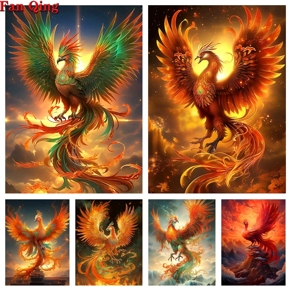 Phoenix-Diamond-Painting-Mythical-Animal-Bird-DIY-Mosaic-Cross-Stitch ...