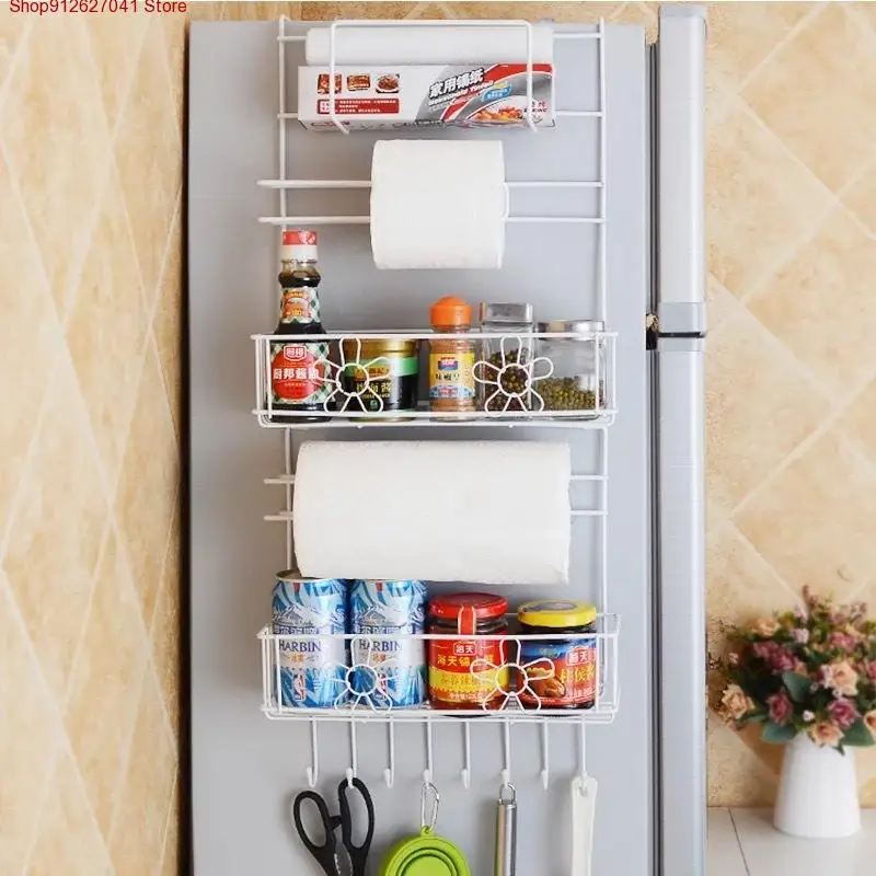 Folding Fridge Storage Multi-layer Sidewall Holder Kitchen Organizer ...