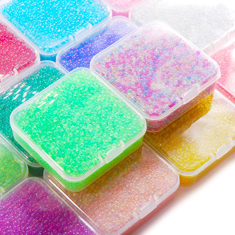 1Box-Glass-Bubble-Sky-Blue-Micro-Caviar-Beads-Resin-Fillers-For-DIY ...