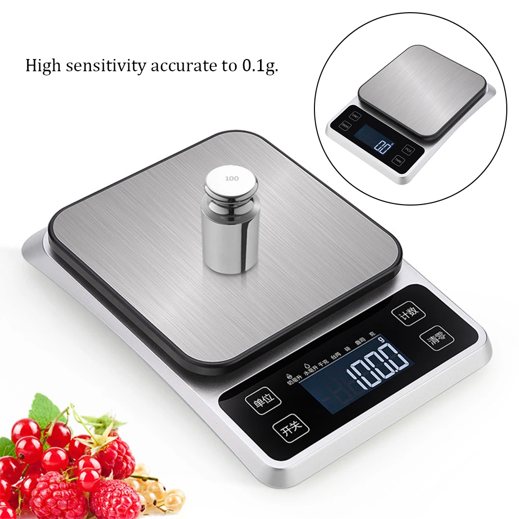 Kitchen-Scale-Balance-Elesctronic-High-Precise-Measuring-Tools-Platform ...