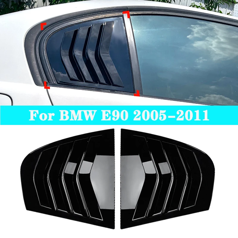 Carbon-Fiber-Car-Rear-Window-Shutter-Cover-Trim-Window-Louver-Side-Vent ...