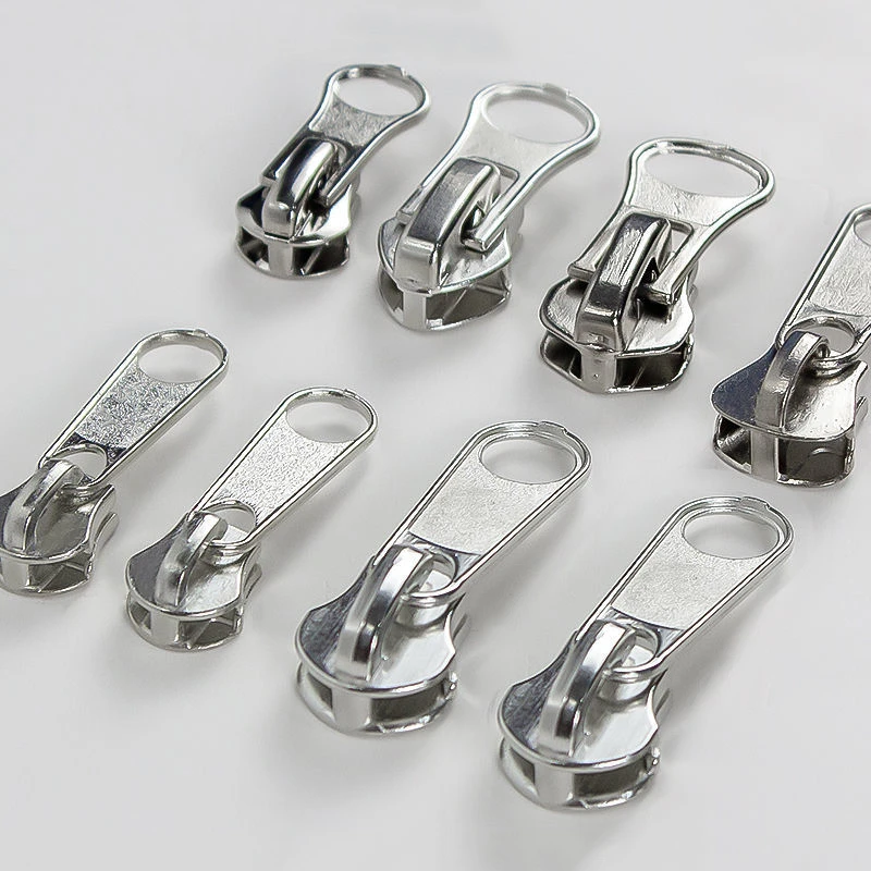 10/20Pcs 3# 5# 8# Zipper Sliders for Nylon Resin Metal Zips Silver ...