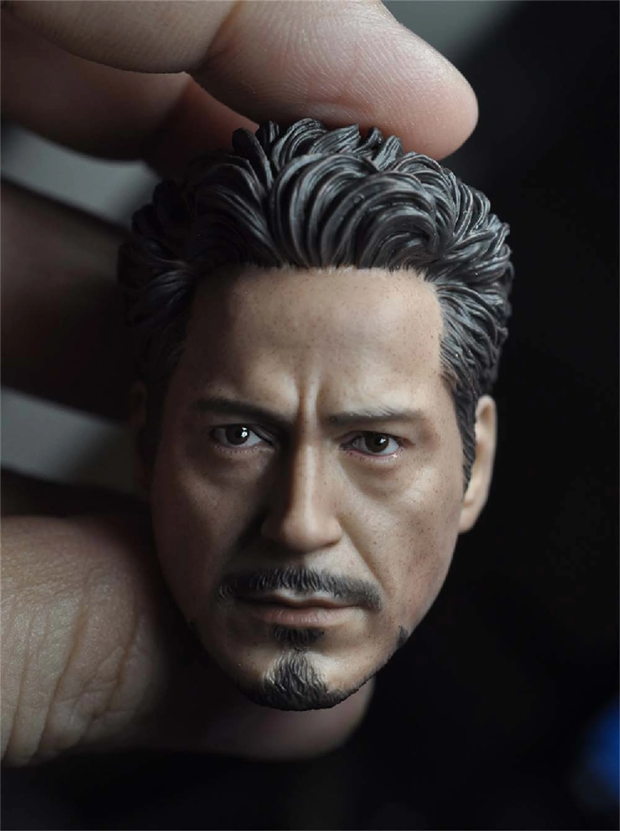 1-6-Scale-Tony-Stark-Robert-Downey-Jr-Head-Sculpt-Fit-for-12-Worldbox ...