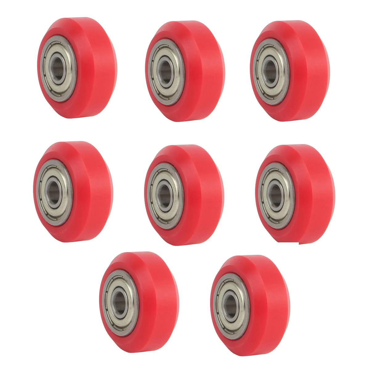 8pcs-V-Solid-POM-Wheels-OD-24mm-Rollers-Gantry-Pulley-Double-Bearings-F ...