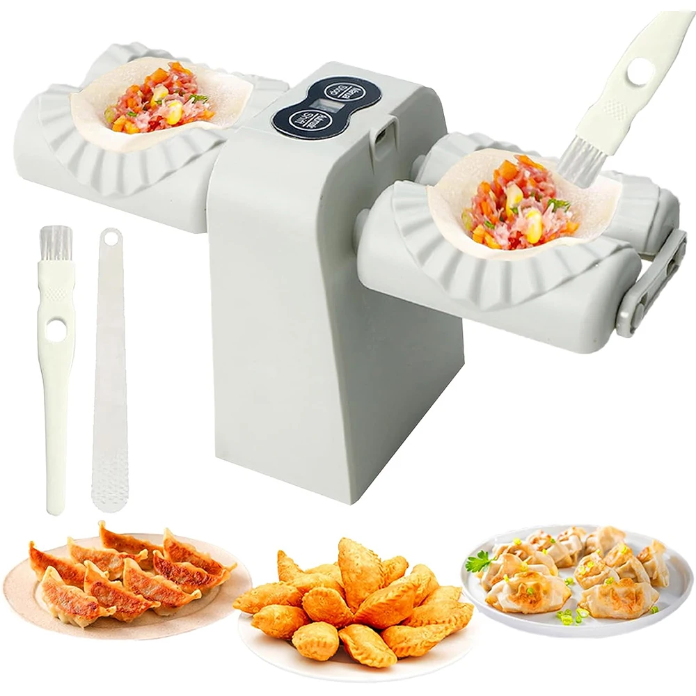 Double Head Automatic Electric Dumpling Maker Machine Manual Dumpling ...