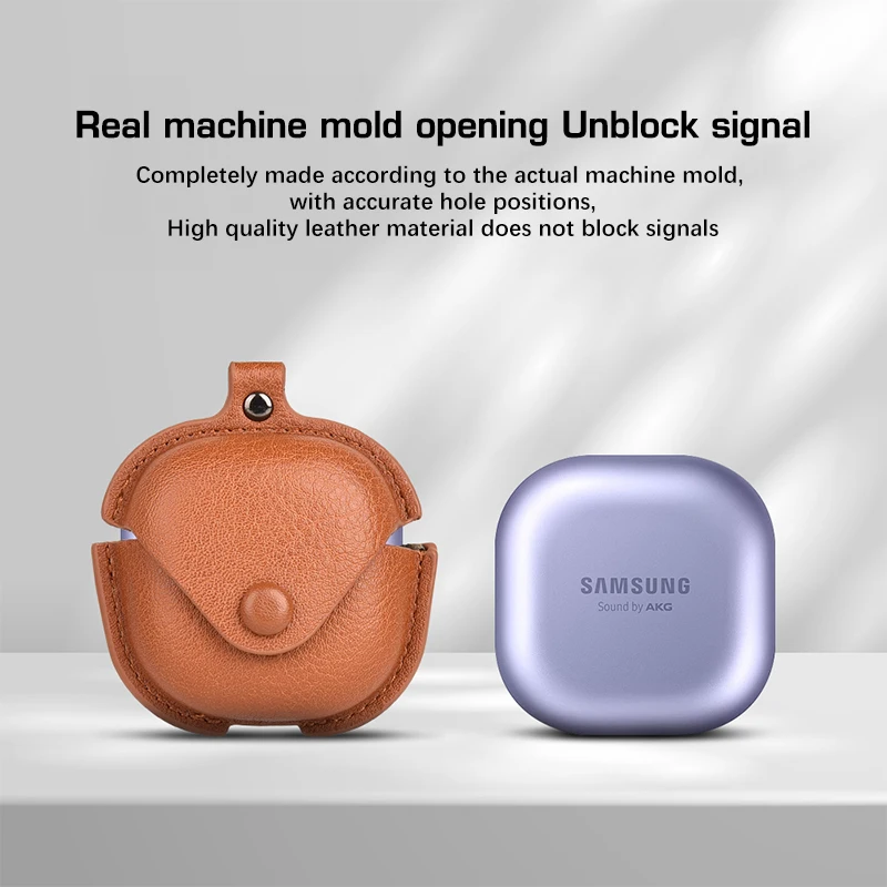 Leather-Button-Earphone-Cases-For-Samsung-Galaxy-Buds-2-Case-With ...