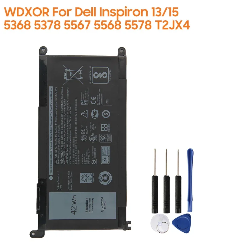 Replacement-Battery-WDX0R-T2JX4-3CRH3-WDXOR-For-Dell-Inspiron-13-5000 ...