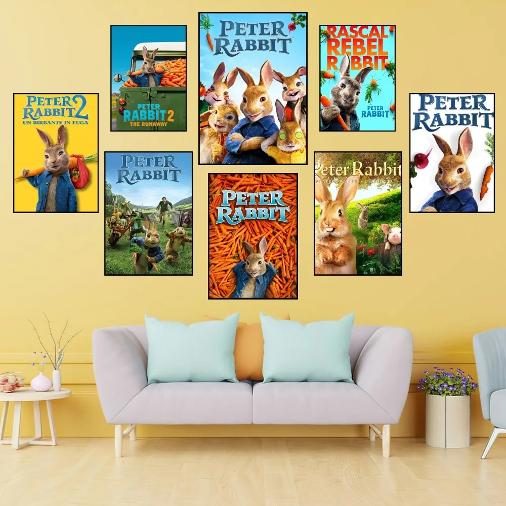 Film-Peter-R-Rabbit-Cute-Poster-Prints-Wall-Painting-Bedroom-Living ...