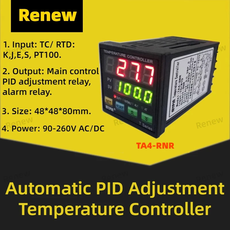 Ta4-rnr-Automatic-Temperature-Control-Display-Digital-Tc-Rtd-Input-PID-adjustment-Relay-Output ...