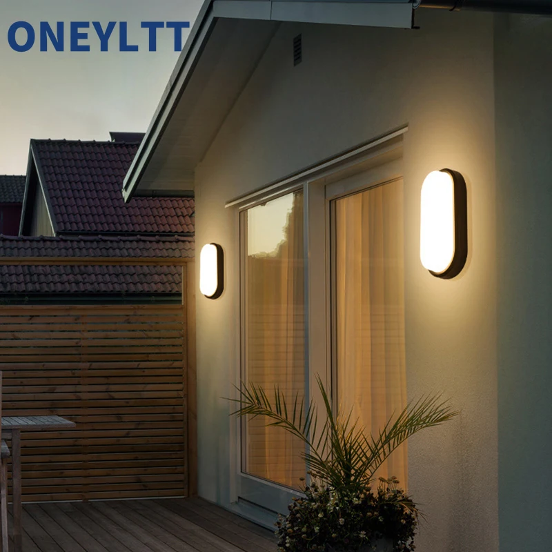 L-mpada-de-parede-LED-ao-ar-livre-para-varanda-do-jardim-arandela-oval ...