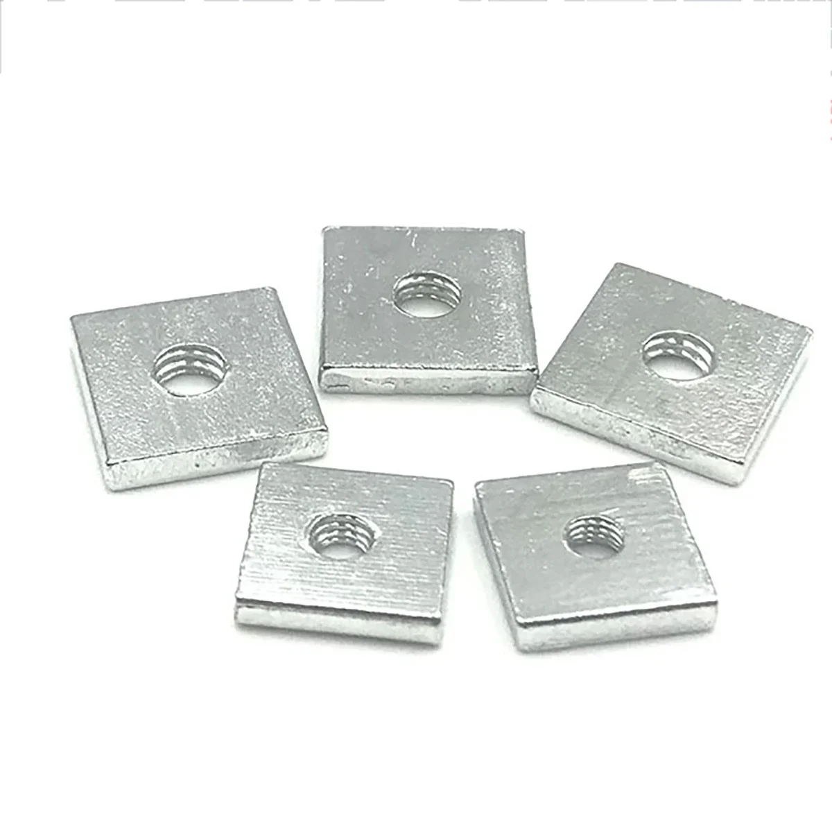 Square Nut 20Pcs M3 M4 M5 M6 M8 Zinc Plated Carbon Steel Knurled Nuts ...