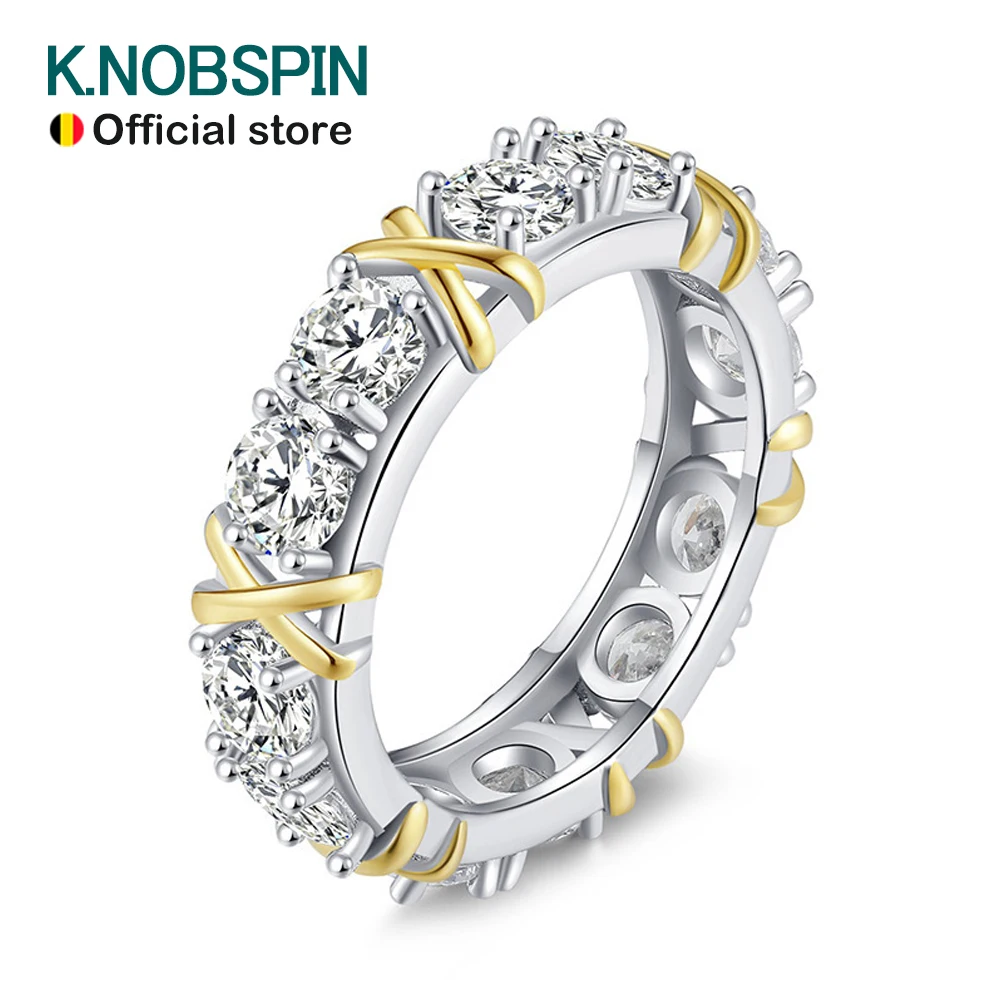 KNOBSPIN-D-VVS1-Moissanite-Ring-for-Woman-Engagement-Wedding-Jewely-with-GRA-925-Sterling-Sliver ...
