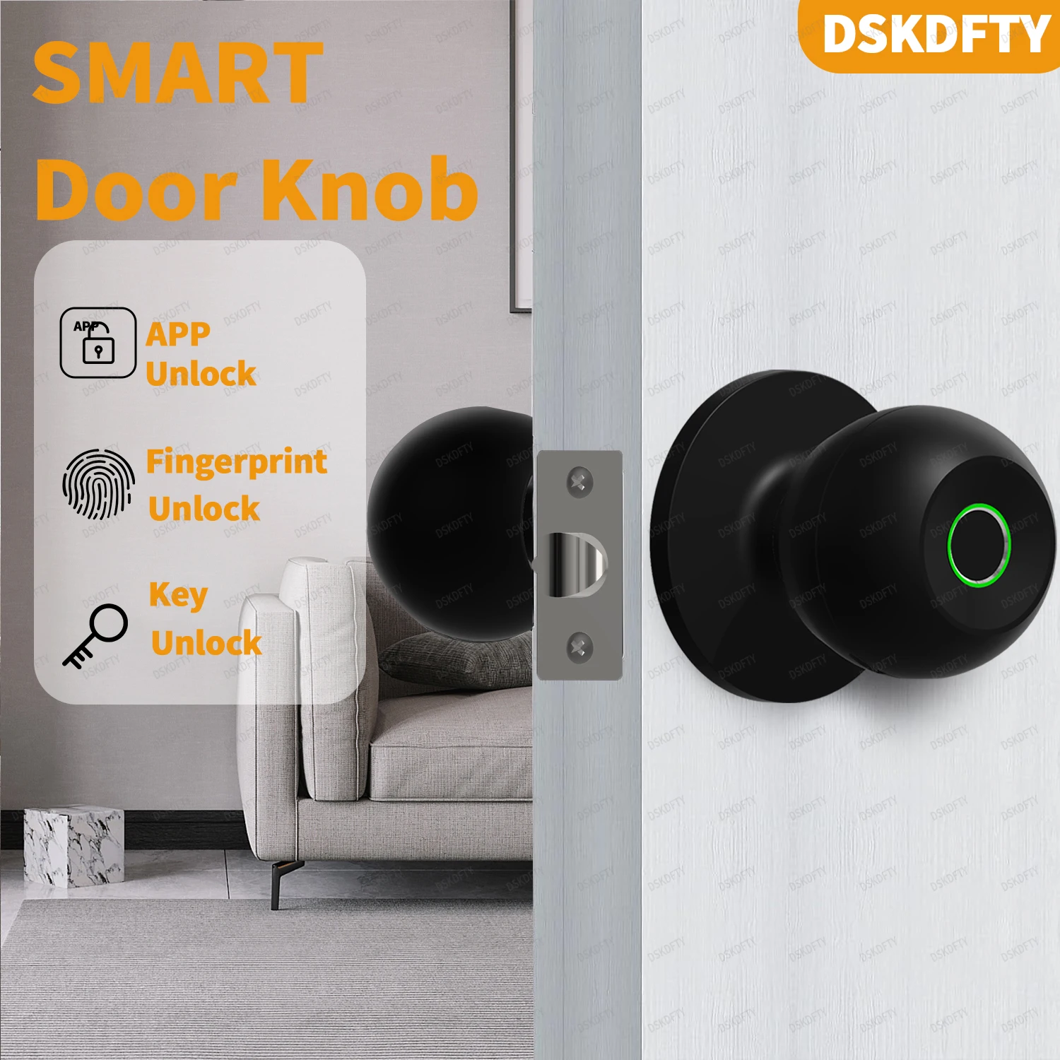 Fingerprint-Door-Lock-For-Bedroom-Smart-Lock-Biometric-Door-Knob-Lock ...