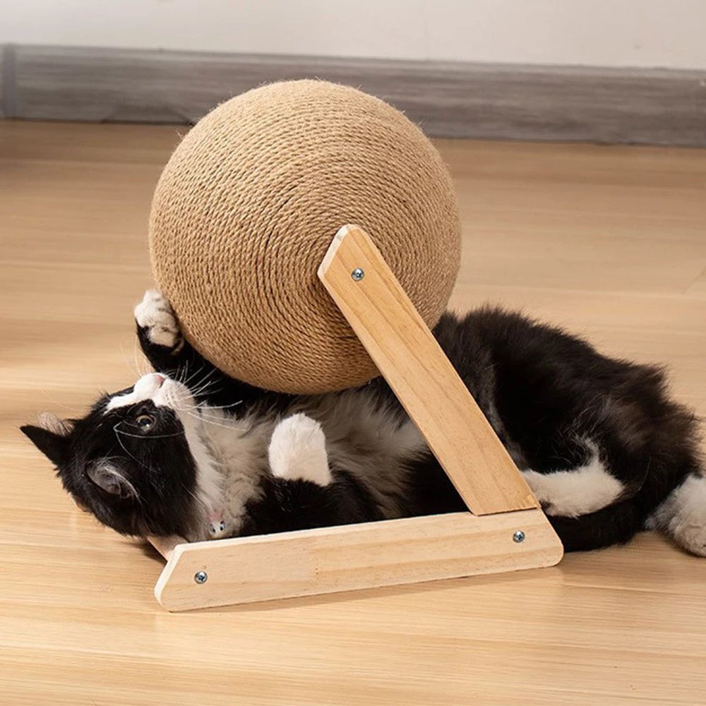 20cm-Cat-Scratching-Ball-Toy-Kitten-Sisal-Rope-Ball-Board-Grinding-Paws ...