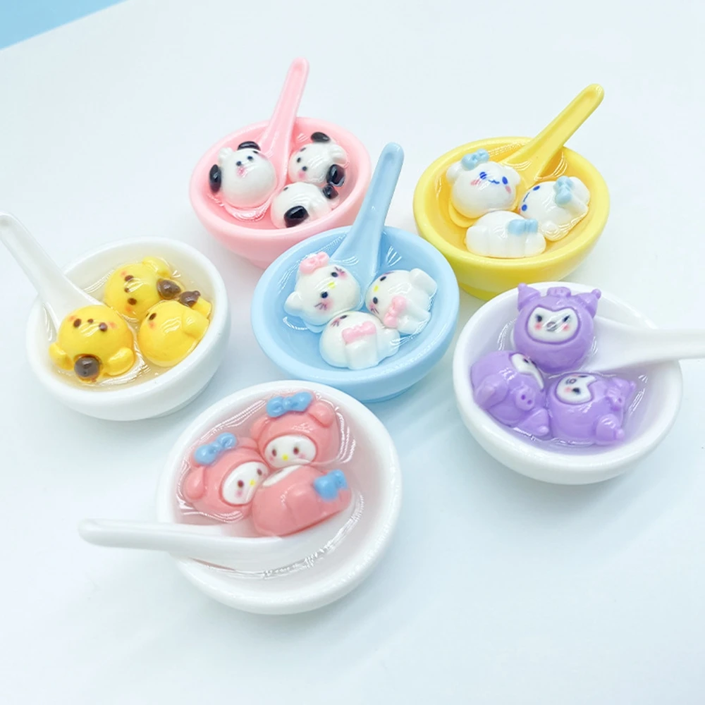 6PCS-Dollhouse-Cute-Cartoon-Dumplings-Miniature-Food-Play-Small-Spoon ...