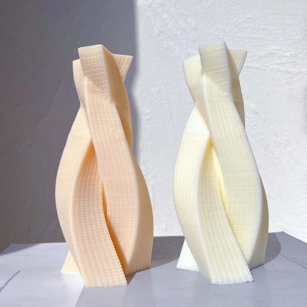 Twisted-Pillar-Candle-Mold-Irregular-Knot-Tie-Silicone-Molds-Geometric ...