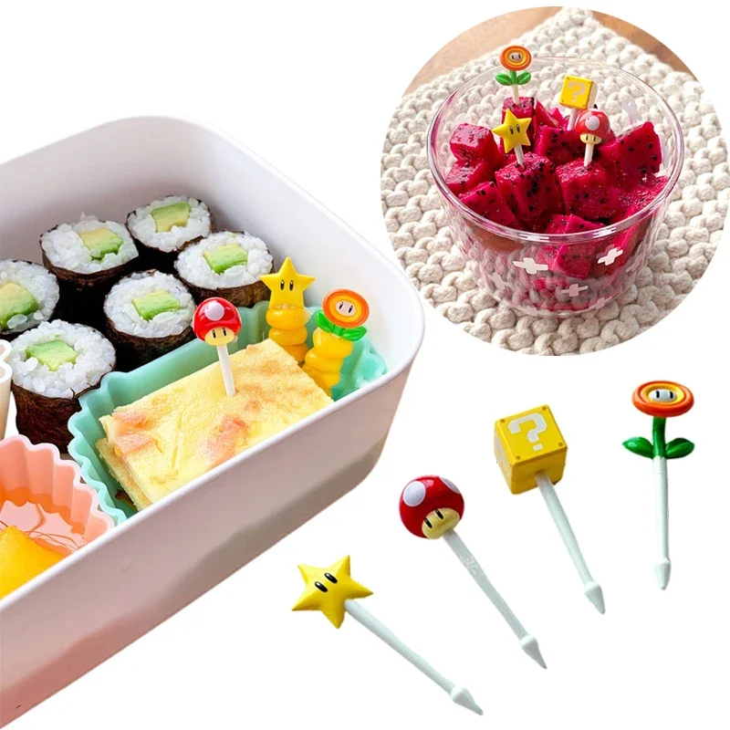 8pcs-Super-Mario-Kitchen-Accessories-Bros-Fruit-Fork-Anime-Kids-Mini ...