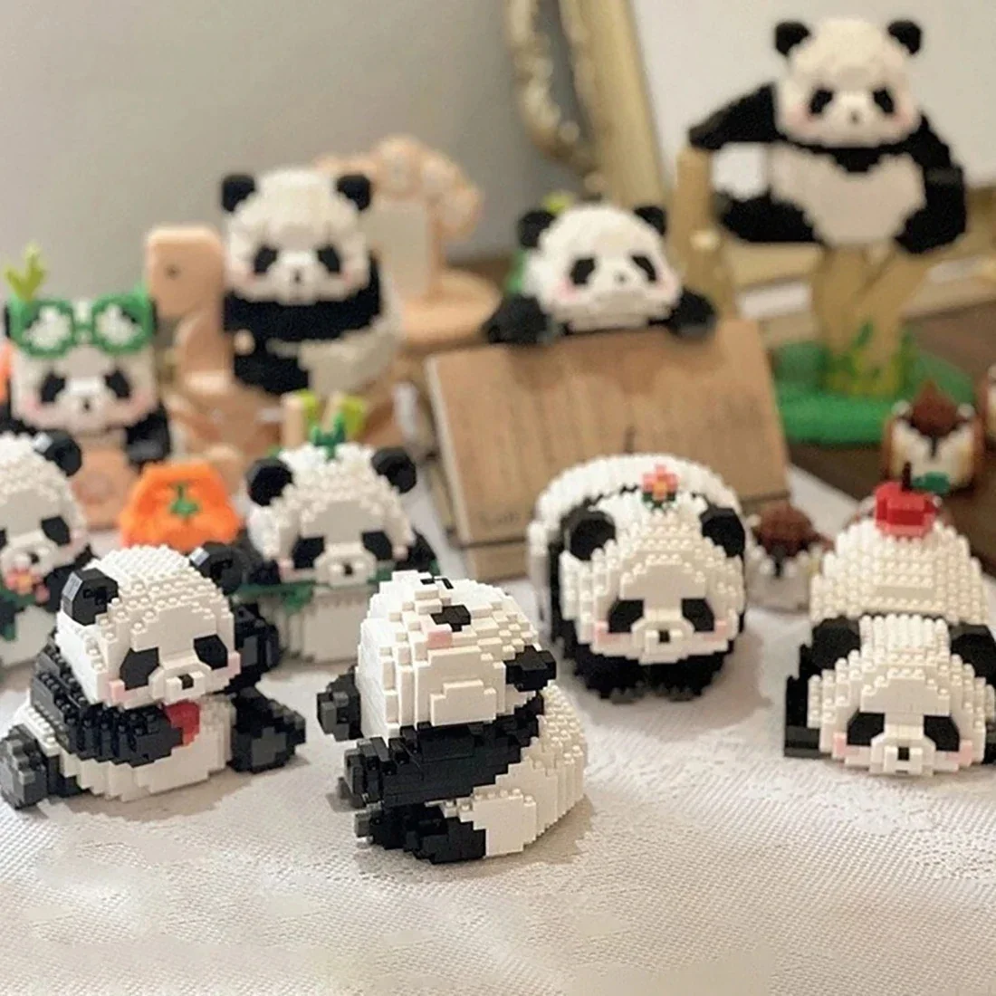 2023 New Creative MINI Chinese Animal Panda Model Building Block MOC ...