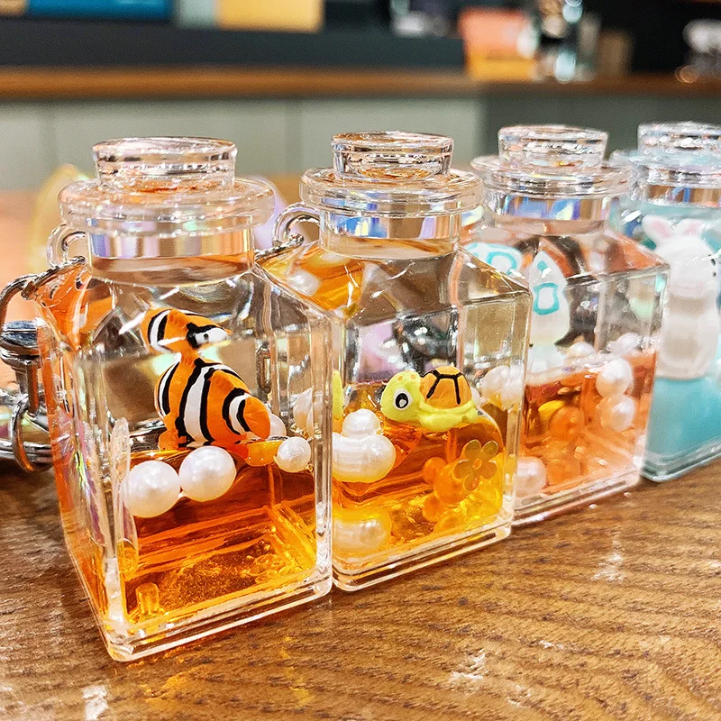 Keychain Keys Quicksand | Keychain Liquid Quicksand | Floating Charm ...