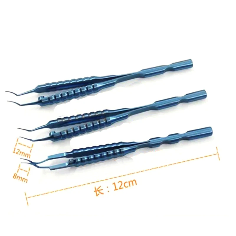 Titanium-Capsulorhexis-Forceps-Tweezers-Angle-curved-Ophthalmic ...