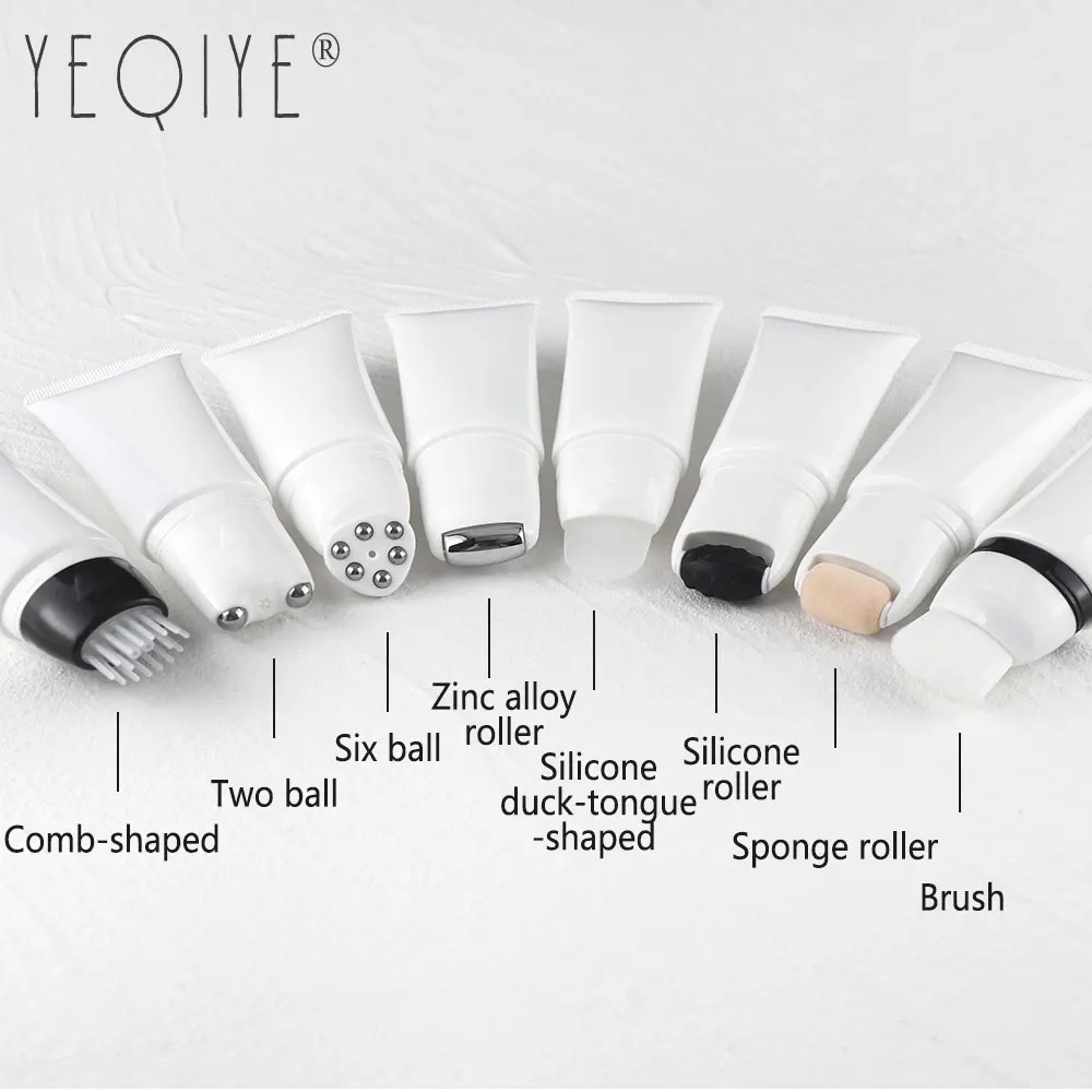 【5PCS】40/50/g/ml Cosmetic Flat Soft Tube Zinc Alloy/Silicone/Sponge ...