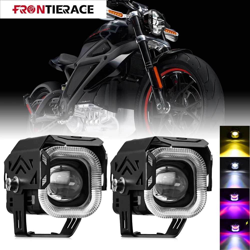 Motorcycle Light LED Spot Flash DRL Fog Lamps for Led Spotlight Angel ...