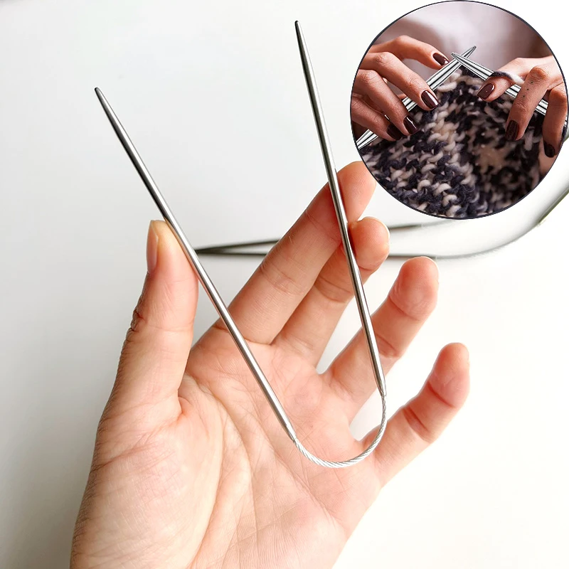 3Pcs Circular Knitting Needle Stainless Steel Knitting Needles Round ...