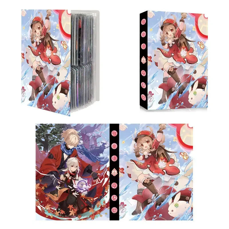 Genshin Impact 240 Pcs Cards Album Binder Book Map Letter Holder Binder ...