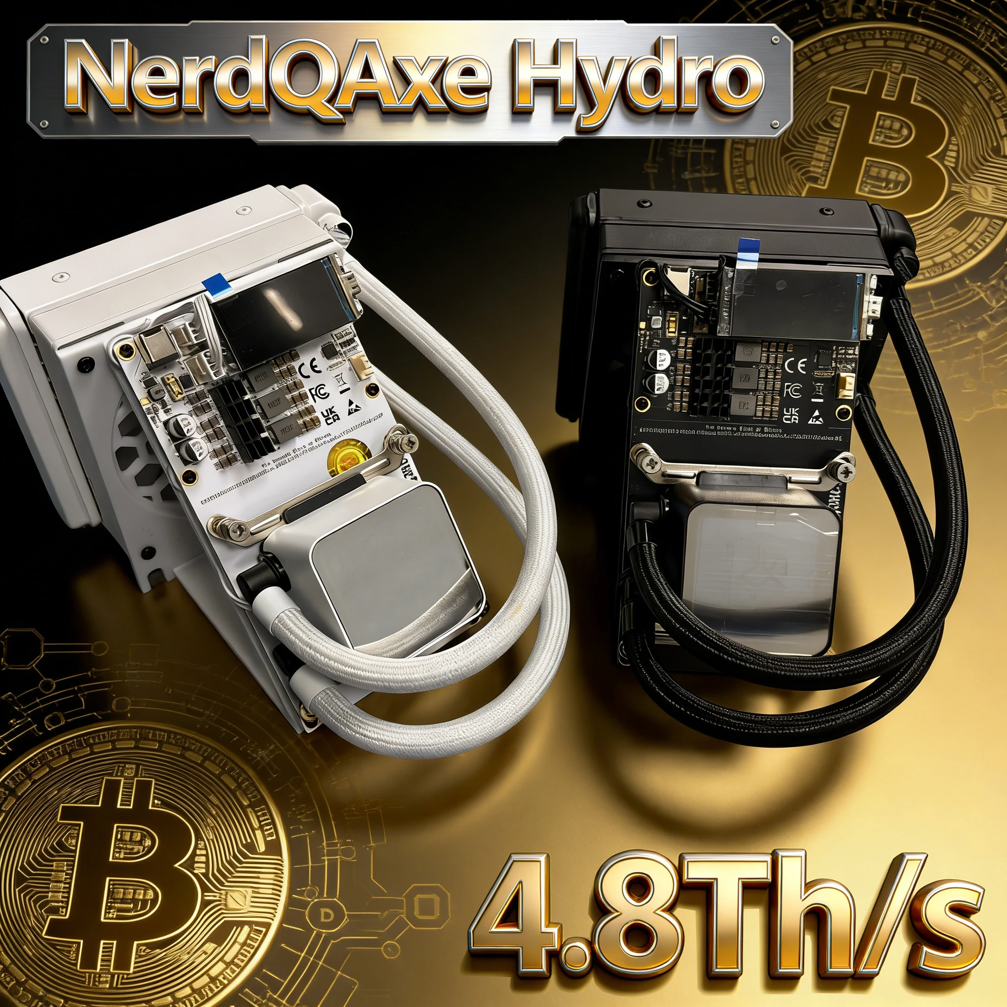2026 Bitaxe NerdQaxe++ Hydro 4.8TH/s Liquid-Cooled Bitcoin Miner with 4 ...